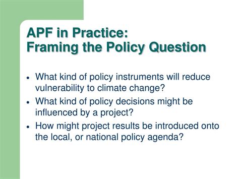 Ppt The Adaptation Policy Framework Powerpoint Presentation Free
