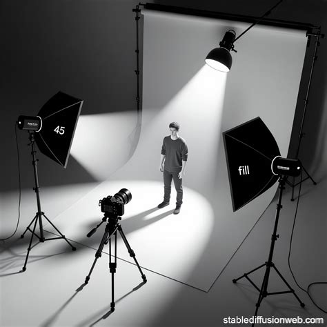 Three Point Lighting Setup To Create Dimension And Make The Hardware