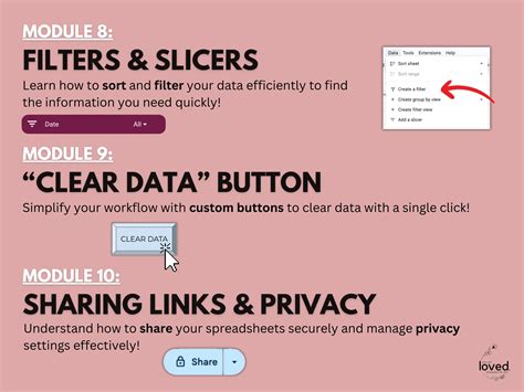 Google Sheets Masterclass Spreadsheet Course Online Course Etsy
