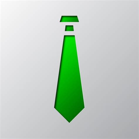 넥타이는 종이 벡터 일러스트 레이 션에서 잘라 프리미엄 벡터