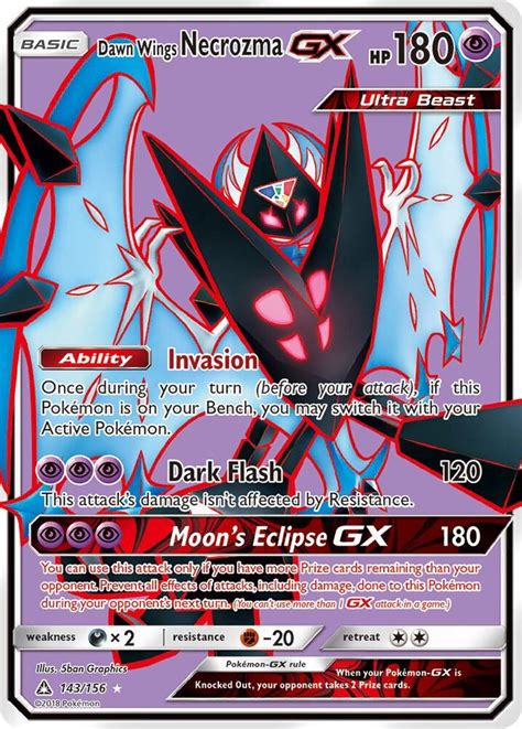 Dusk Mane Necrozma Gx Full Art Sm Ultra Prism Pokemon