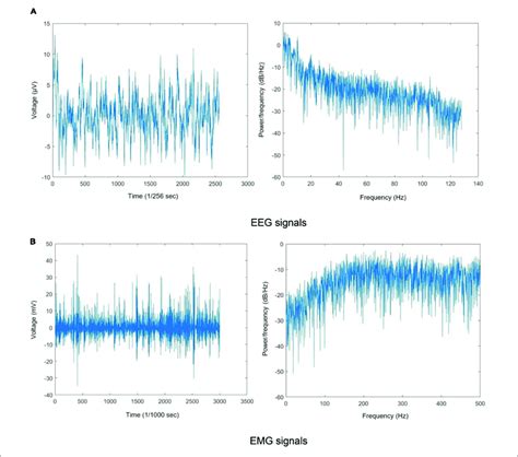 A Eeg Signals And B Emg Signals The Filtered Eeg And Emg Signals Download Scientific