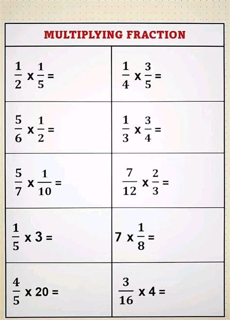Multiplying Fractions With Cancellation