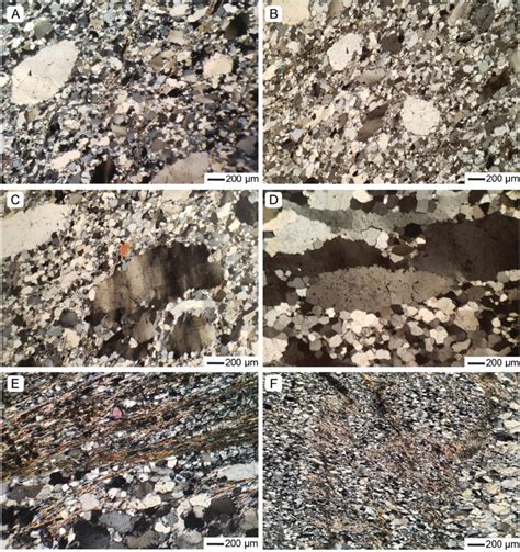 Transmitted Light And Crossed Polars Photomicrographs Of Mylonitized Download Scientific