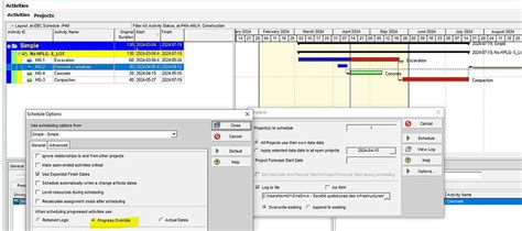 methods to handle scheduling in primavera p6 retained logic and