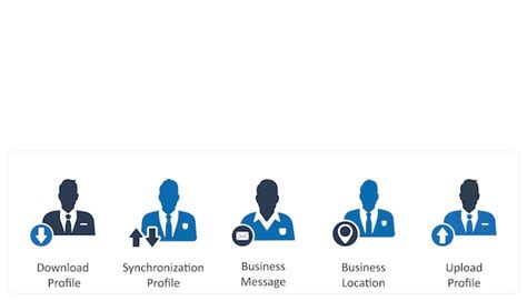 premium vector a set of 5 business icons as download profile
