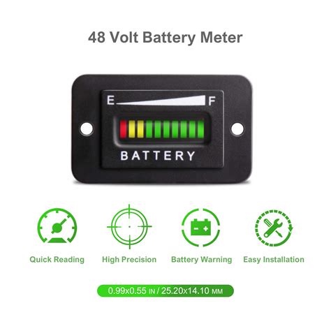 48v Led Battery Indicator 48 Volt Battery Meter Led Voltmeter Gauge Led Digital