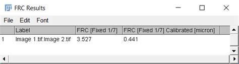 Fourier Ring Correlation Plugin