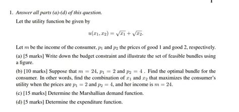 Solved Answer All Parts A D Of This Question Let The Chegg