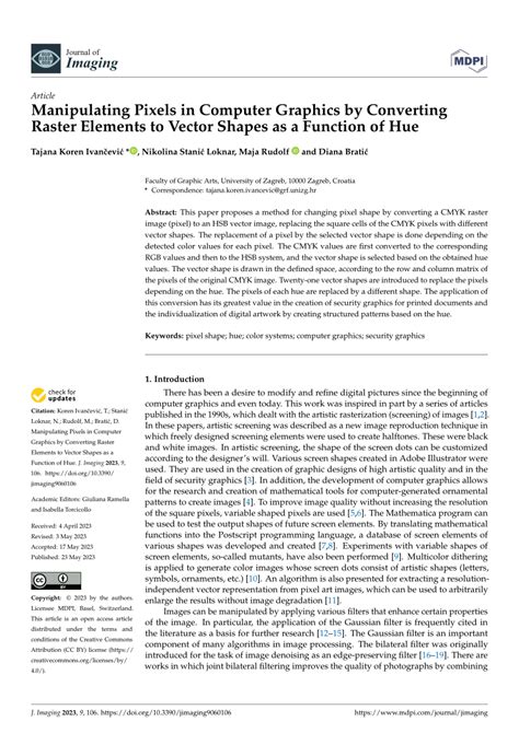 Pdf Manipulating Pixels In Computer Graphics By Converting Raster Elements To Vector Shapes As