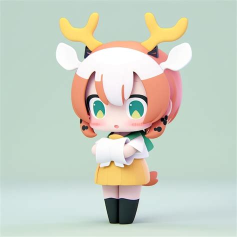 Premium Ai Image 3d Modeling Oc Rendering White Background Popmart Image Generative Ai