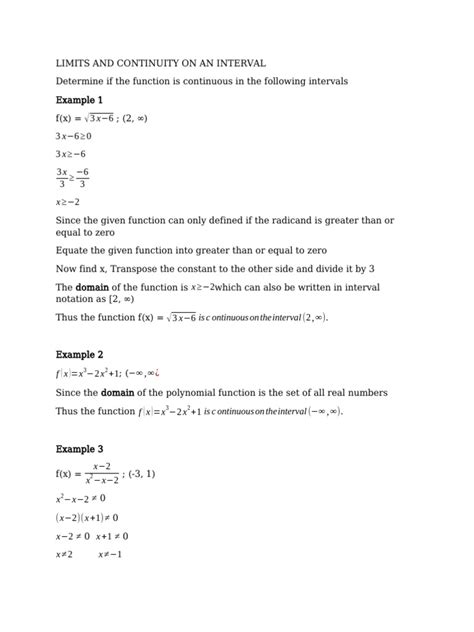 limits and continuity on an interval pdf teaching methods and materials