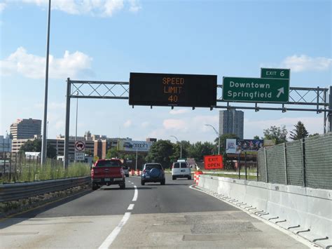 Massachusetts Interstate 91 Northbound Cross Country Roads