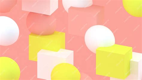 Premium Photo 3d Cubes And Spheres 3d Render Background Abstract Wallpaper Geometric Shapes