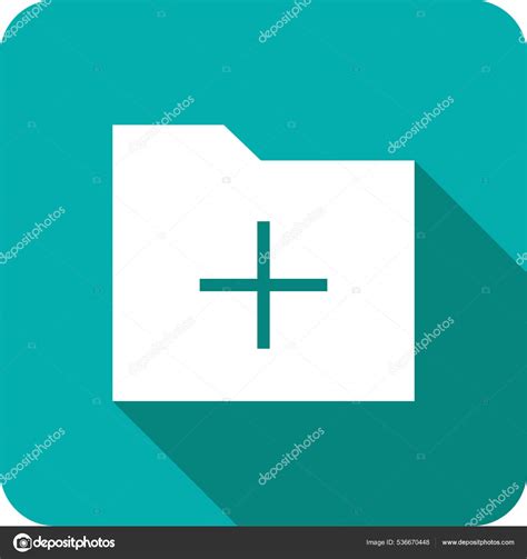 Data File Folder Icon Long Shadow Style Stock Vector By ©iconfinder