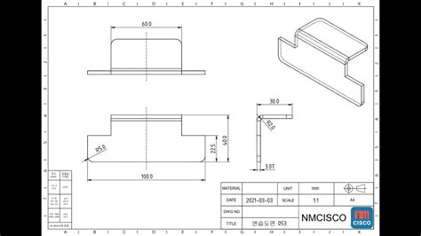 Freecad 프리캐드 무작정 따라하기 Part And Draw 053 Youtube