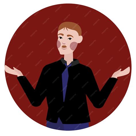 Flat Avatar Of A Man Premium Vector