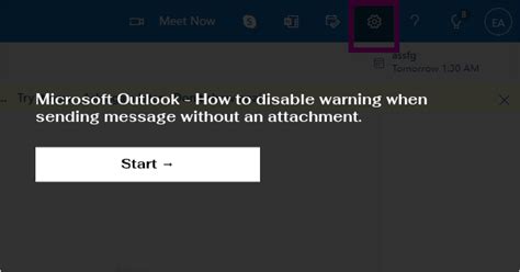 Microsoft Outlook How To Disable Warning When Sending Message Without