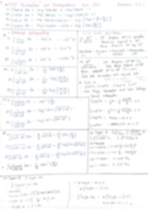 SOLUTION: Indefinite integration formula sheet class 12th - Studypool