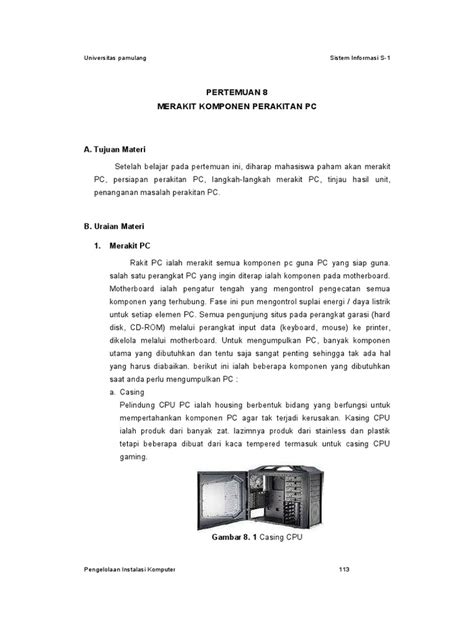 Merakit Komponen Perakitan Pc Pdf