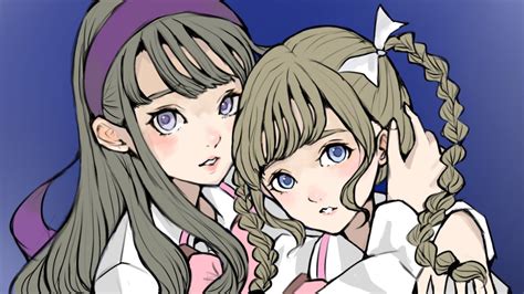 Safebooru 2girls Arm Around Shoulder Assault Lily Bangs Blue