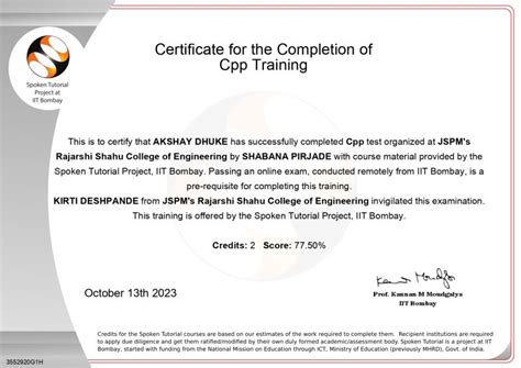 Akshay Dhuke On Linkedin Cplusplus Spokentutorial Iitbombay