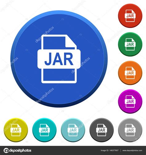 Jar File Format Beveled Buttons Stock Vector Image By ©renegadehomie