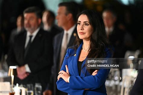 Us Rep Anna Paulina Luna Listens As Us President Donald Trump Speaks