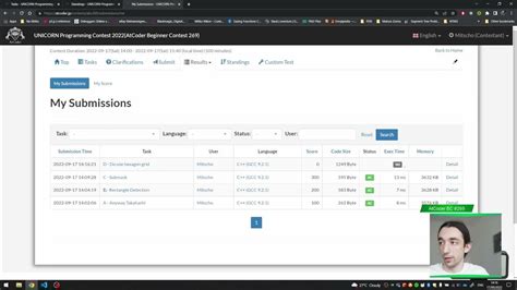 Atcoder Beginner Contest 269 Screencast First 16 Mins Youtube