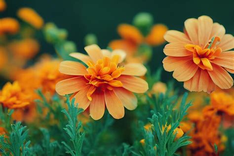 Premium Photo An Ai Generated Illustration Of Marigold Flowers