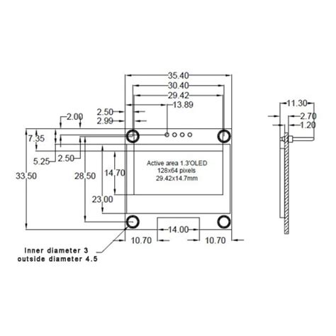 Pantalla Oled 1 3 Pulgadas I2C 4 Pines