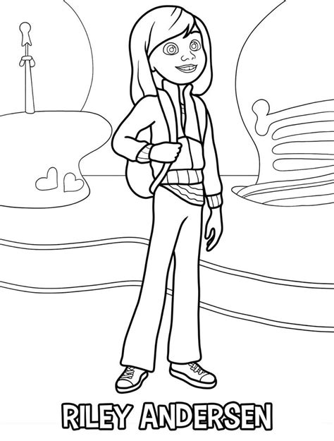 Desenho Para Colorir Riley Divertida Mente 2 Inside Out Coloring