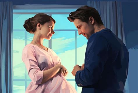 Premium Ai Image A Pregnant Woman Talks To A Doctor In The Style Of Premium Ai Image A Pregnant Woman Talks To A Doctor In The Style Of