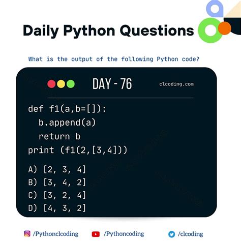 Python Coding Challenge Day 76 What Is The Output Of The Following