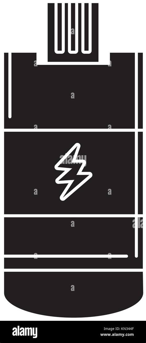 Contour Usb Memory Technology To Save Information Vector Illustration