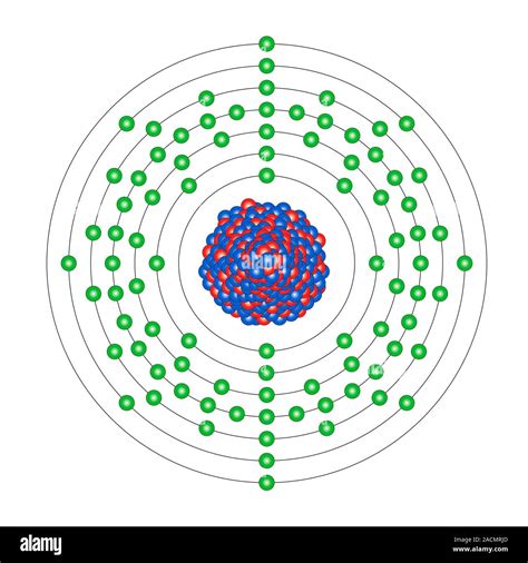 Radium Ra Diagram Of The Nuclear Composition And Electron Configuration Of An Atom Of Radium