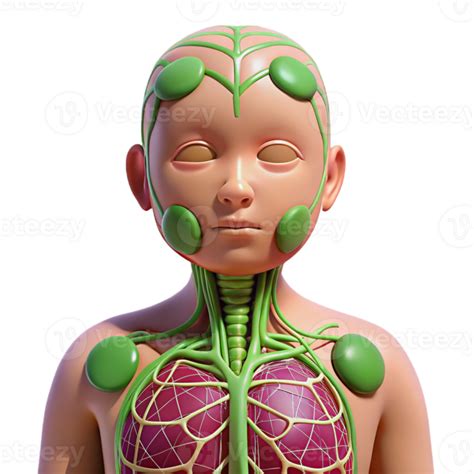 Isometric Illustration Of Human Lymph Nodes 55387886 Png