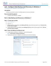 Lab Configure Data Backup And Recovery In Windows Docx Lab Configure Data