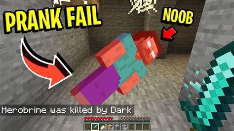 This Minecraft Noob Tried To Prank Me As Herobrine He Failed Minecraft Disguise Trolling