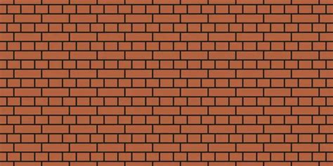 Brick Wall Seamless Pattern Simple Endless Architecture Background Brown Geometric Stock Vector