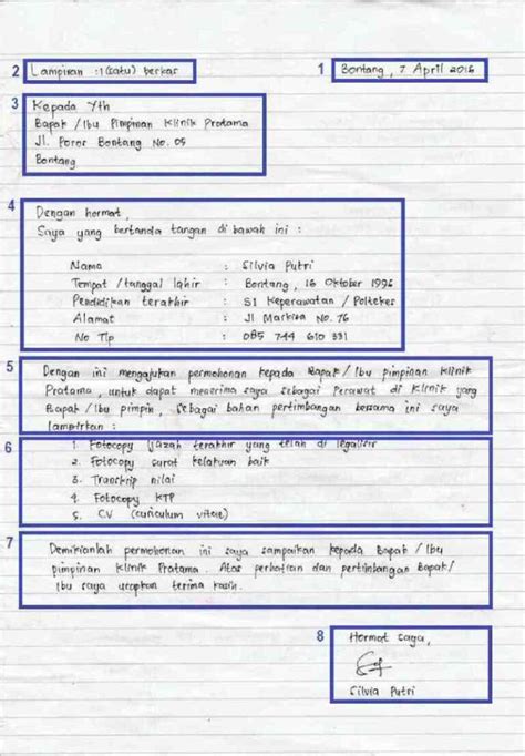 Cv Tulis Tangan Yang Benar Contoh Surat Resmi