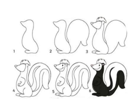 როგორ დავხატოთ სკუნკი ეტაპობრივად ყველაფერი ტატუების შესახებ