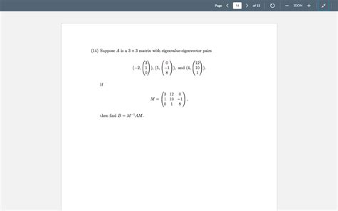solved 14 suppose a is a 3 x 3 matrix with