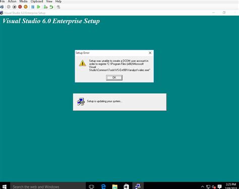Screenshot Of The Visual Studio 6 0 Enterprise Setup