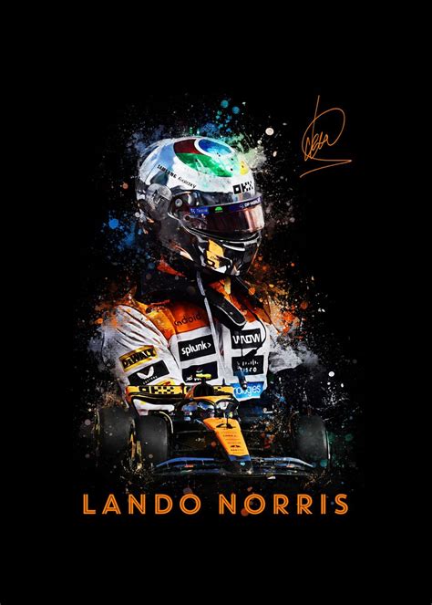 Lando Norris Poster By Daisy Donna Displate