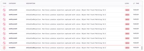 UnhandledRejection Non Error Promise Rejection Captured With Value Sentry