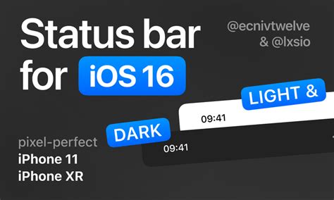 IOS 16 Status Bar With Variants Figma