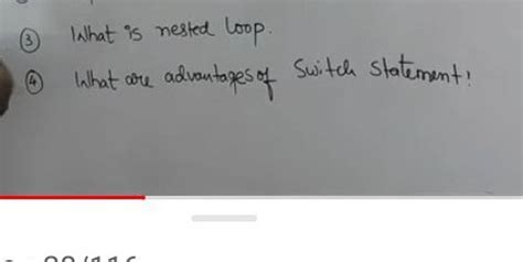 3 What Is Nested Loop4 What Are Advantages Of Switch Statement