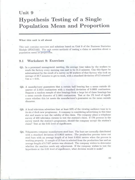 hypothesis testing pdf