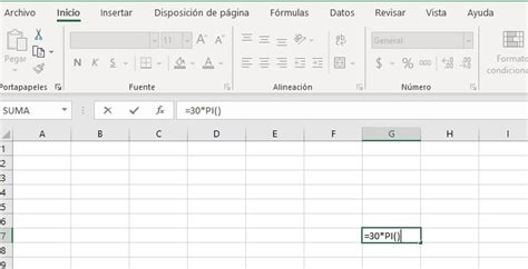 Mundo Matemático Cómo insertar el número Pi en excel